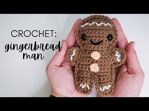 Crochet Gingerbread Man (Christmas Crochet Ideas | Lovey | Ornament)
