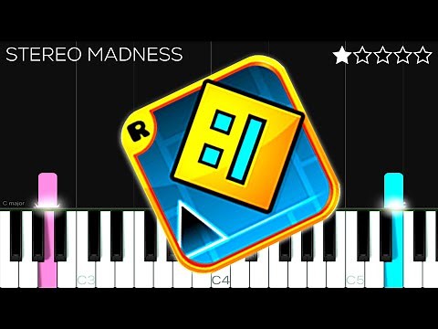 Geometry Dash - Level 1 - Stereo Madness | EASY Piano Tutorial