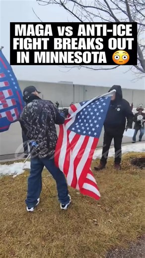 Ole Murica on Instagram: "MAGA vs Anti-ICE Fight Breaks out at Minnesota 😳 *Disclaimer: Only showing News/World Events - not promoting any type of violence*"