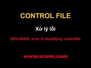 ORACLE: Controlfile - ORA-00205: error in identifying controlfile [Solved]