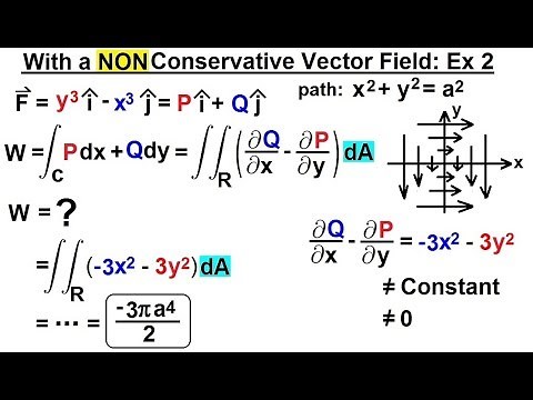 Calculus 3: Green's Theorem (11 of 21) With a NON-Conservative Vector Field: Ex. 2