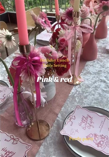 Pink & Red Birthday Party Ideas and Decorations