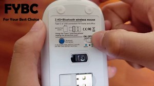 Bluetooth Wireless Laptop Mouse for MacBook Air iPad Mac, 2.4G Rechargeable Computer Mouse with Jiggler Mode, Silent Optical 2 Mode Bluetooth 5.2/3.0 & 2.4G USB-A/Type C Portable Mice, Silver