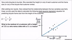 Calculating residual example