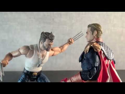 Homelander vs Wolverine stop motion animation