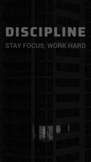 discipline and productivity