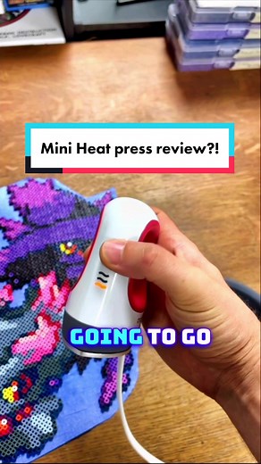 Check out what I'm doing with my new Cricut mini Iron Heat Press! I'm melting my Mismagius Pokémon Perler bead pattern using this little guy. I think it did a great job, a bit slow to melt the pixel perler bead art but im ok with that. Join the fun! Follow me for daily videos of Pokémon and perler bead content, including Pokémon quizzes, perler bead tutorials, Pokémon lore, and much more. Plus, I turn your comments into stunning perler bead designs! Don't miss out on the excitement. #beadamonpix
