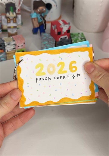 Update my hole punch cards with me! 🌷✨ #punchcard #goalsetting #craftygirl #creative #DIY