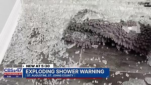 ‘Like a bomb went off,’ St. Augustine couple’s shower door explodes in middle of the night >>> bit.ly/4e1sMcE | Action News Jax