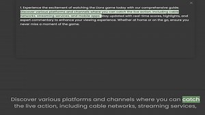 Discover various platforms and channels where you can catch the live action, including cable network