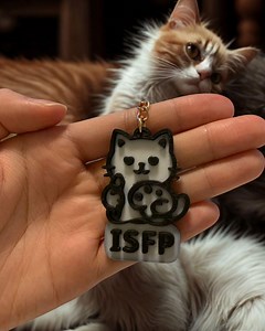 ISFP | MBTI Personality Cat Keychains - Find Your Purr-fect Match! | STL File - Etsy UK
