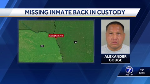 Missing inmate in custody, Nebraska Department of Corrections says