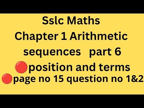 Sslc maths| Chapter 1|Arithmetic sequences| part 6|@Khairash Learning Hub