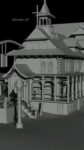 MY First 3D environment modelling 💫 #3dmodeling #blender #shorts