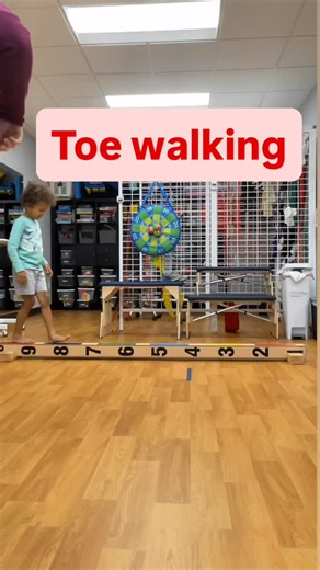 Nicole Hoffman on Instagram: "👣✨ Toe-walking parents — start here! This is one of my go-to first gait exercises for kids who toe walk 👀 Slow, 3-second walks on a balance beam help kids learn how to: ➡️ Take smoother steps 👣 Keep those heels down ⚖️ Feel their balance and body position The best part? The balance beam does the teaching for us 🙌 If a heel pops up ⬆️, they feel wobbly — instant feedback = better walking patterns! 💛 Simple exercise. Big impact. 💾 Save this for later 🔁 Share wi