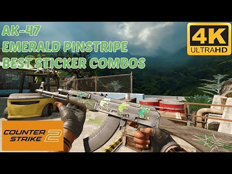 AK-47 | Emerald Pinstripe | Best Sticker Combos | CS2 Skin | In-Game Inspection & Showcase [4K]