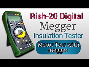 Rish-20 Insulation Tester | How to check motor with megger | How to use digital multimeter