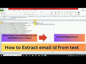 How to extract email id from cells with a lot of text #exceltricks #exceltips #excel