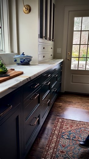 The paper towel roll, in its somewhat shy and introverted iteration. Makes an appearance when it’s needed, but stays under the radar the rest of the time. Some people ask me, “what do you do when your hands are covered with gook?” Well I’m not sure, because my own paper towel drawer is in the open, but I do fairly often find myself opening my waste can with my toes, so I guess there’s that option🤣. We’ve tried automated push to open mechanisms and they’ve had a 100% fail rate. Anyone else have 
