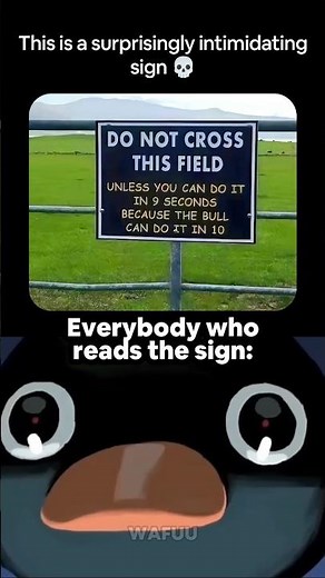 The scariest field sign 😂💨