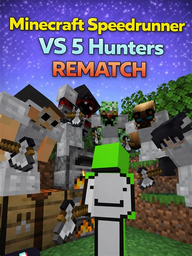 Minecraft Speedrunner Dream vs 5 Hunters Rematch Part 1