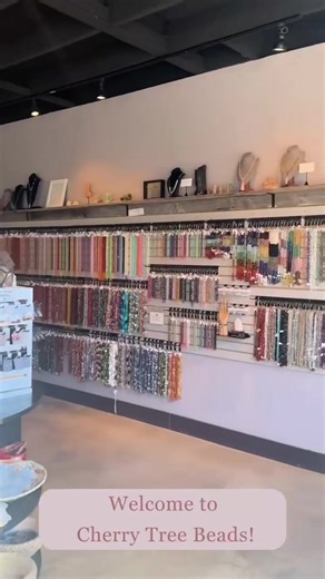Come open the showroom with us this morning 💛 We’re turning on the lights, straightening up the bead walls, and getting everything ready for a full day of creativity. There’s something so peaceful about seeing all those colors lined up and waiting for their next project ✨ If you were here with us, what would you beeline for first… gemstones, findings, or the designer collections? 👀 We’d love to see you in the showroom, or you can always shop with us at CherryTreeBeads.com 🛍️ #cherrytreebeads 