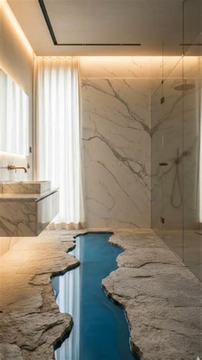 Turning a broken bathroom into a river masterpiece #beforeandafter #renovation #DIY