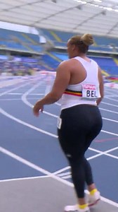 How cool is this! Belgian shot put star Jolien Boumkwo ran in the 100m hurdles event at the European Athletics Team Championships to make sure her nation still got points after the Belgian representative pulled out with injury. 👏 (🎥: James_Dart/TW) | Telegraph Sport