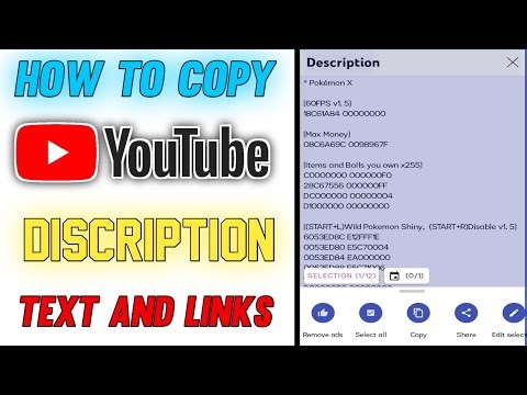 How to Copy YouTube Discretion How to Copy Any Text And Link