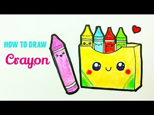 HOW TO DRAW CRAYONS | Easy & Cute Crayon Drawing Tutorial For Beginner / Kids