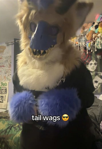 i need to post more but i have no ideas i feel like it’s boring captioning everything with pov or “when…” like pls what do i even do i can’t dance #furry #fursuit #dinomask #fyp #yogurtdragon