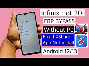 Infinix Hot 20i Frp Bypass Xshare App Not install 100% solution | x665e unlock google account lock