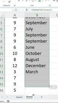 “Excel Me Number → Month Convert | Viral Formula”