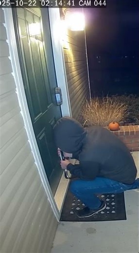 Burglar FAILS Badly! 💥 Door Fights Back! 😂 #shorts