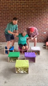 80M views · 1M reactions | don't pick the Wrong Box!  Pick a box, jump, and hope it is not Legos, lol. This game is great for family gatherings, parties, and just fun nights. | Charles Parks | Facebook