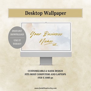 Business Name Desktop Wallpaper: Customizable PNG File (digital Download) - Etsy Canada