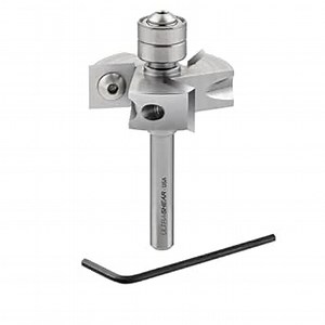 Rabbeting Router Bit, 1/4 Inch Shank, 3 Flute, Twin Bearing, USA Made, 1/2 Inch Depth, Multi-Edged Replaceable Carbide Inserts - US2RBT