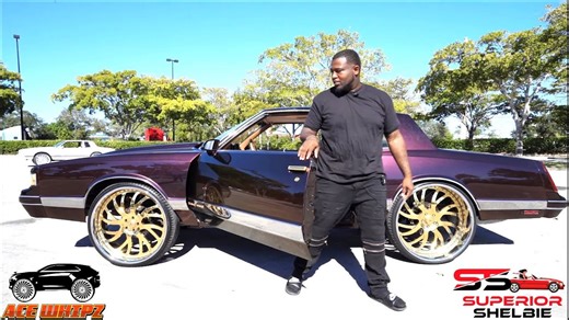 Outrageous A&W Rootbeer 88 Chevy Monte Carlo LS on Gold 26" Asanti Wheels