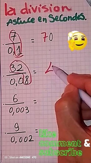 Division: astuce pour réussir ton calcul #vidéoshort #mathstricks