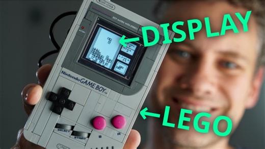 Fan mods LEGO Game Boy with LCD display and emulator (UPDATE)