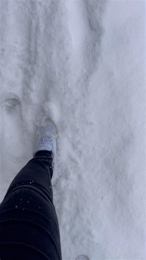 Enjoying every step in the snow ❄️ #snowfall