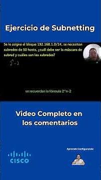 Ejercicio Rápido de Subnetting ¿Cuántos Hosts por Subred ? | Clip CCNA en 1 Minuto
