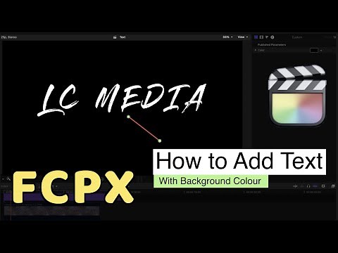 Add Text & Add Background Colour in FCPX | Final Cut Pro Quick Tips