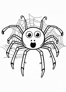 Happy Halloween Spider Coloring Image for Kids, Students or Trick-or-treaters. Buy Once and Print Hundreds. - Etsy Australia