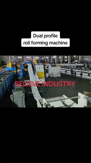 Dual profile roll forming machine for gutter and fascia board. #gutterrollformingmachine #fasciaboardrollformingmachine #fasciarollformingmachine #rollforming #rollformer #believeindustry