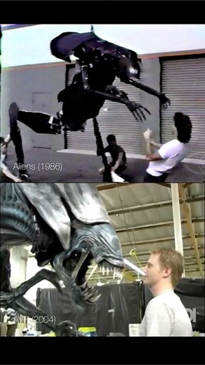 Alien the 8th Passenger on Instagram: "Making of the Queens Top - Alien Queen “Garbage Bag Test” for Aliens (1986). Stan Winston Studio Bottom - Animatronic Queen for AVP (2004). Studio ADI #alien #alienmovie #alienthe8thpassenger #alienqueen #aliens1986 #alienvspredator #stanwinstonstudio #practicaleffects #practicalfx #animatronics #behindthescenes #alienmovies #xenomorph #inspacenoonecanhearyouscream #aliensmovie"