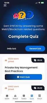 Syntax verse general quiz answer | Private key Management best Practices
