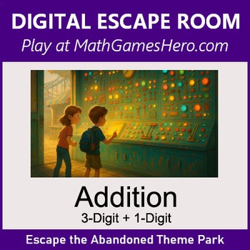 Addition: 3-Digit   1-Digit | Digital Math Escape Room Game