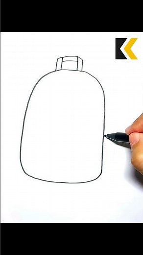 How To Draw Backpack Easily #backpack #backtoschool #drawingtutorial #drawing