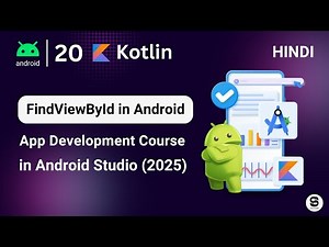 findViewById in Android studio kotlin | Android findViewById in kotlin | Kotlin Android App course